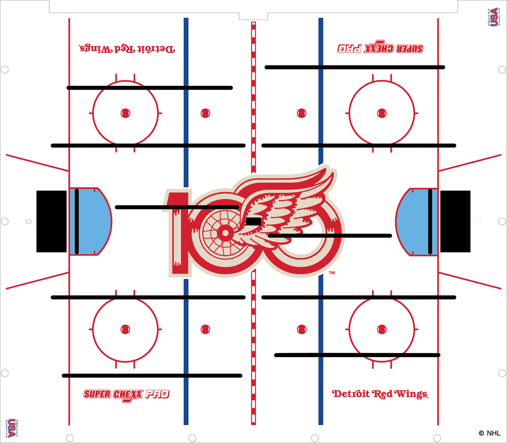 100-year anniversary NHL Detroit Red Wings Super Chexx Pro Bubble Hock ...